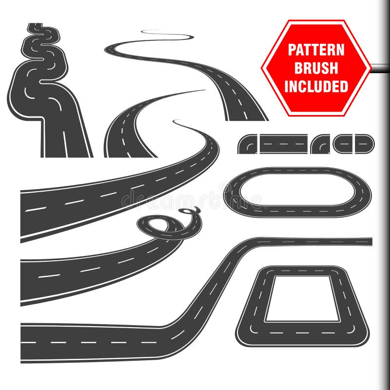 Road pattern with cars stock vector. Illustration of leaves - 41236747