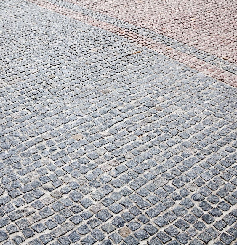 Road Paved with Gray and Pink Setts Stock Image - Image of pave, pink ...
