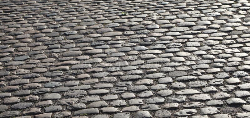 Road Pavement Made Many Smooth Pebbles People Stock Photos - Free ...