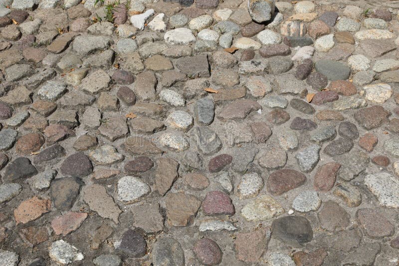 Road Pavement Made of Pebbles and Stones of Various Sizes Stock Photo ...