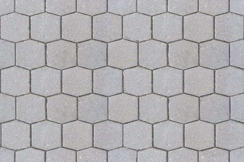 Road Pavement Texture Background Close Up / Hexagon Pattern Cement ...