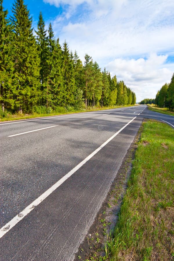 Road perspective stock photo. Image of grass, blue, road - 4672658