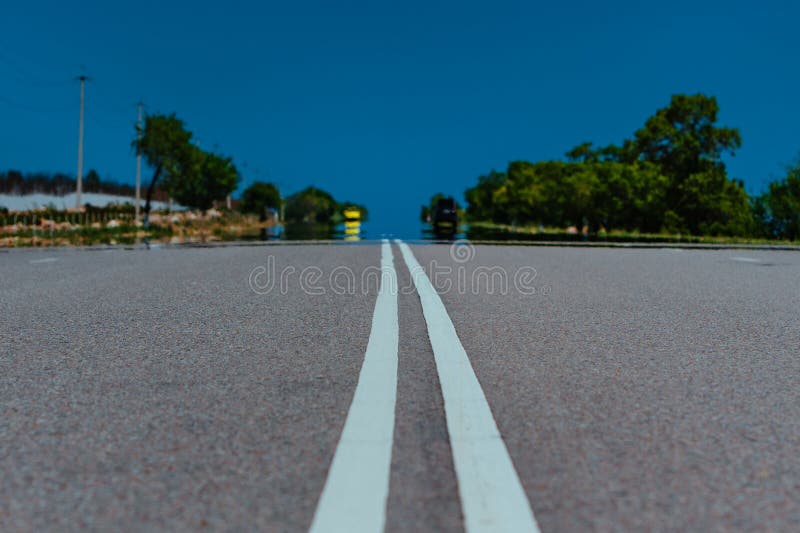 Road perspective stock photo. Image of grass, blue, road - 4672658