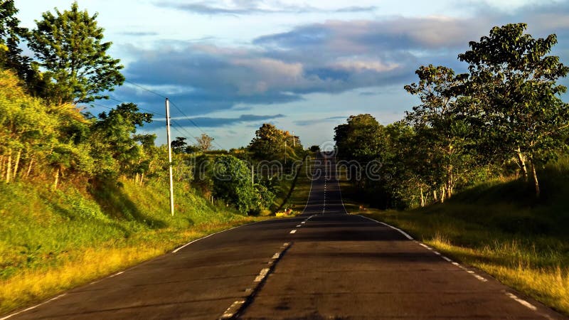 Road in the Philippines with Nature Editorial Stock Image - Image of ...