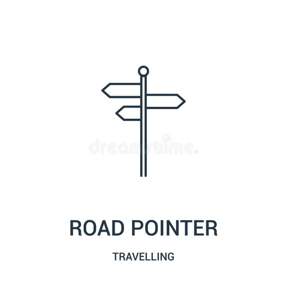 Road Pointer Icon Vector from Travelling Collection. Thin Line Road ...