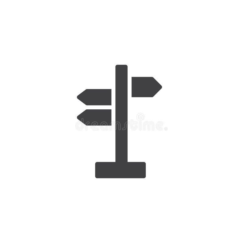 Road pointer vector icon stock vector. Illustration of guide - 120755289
