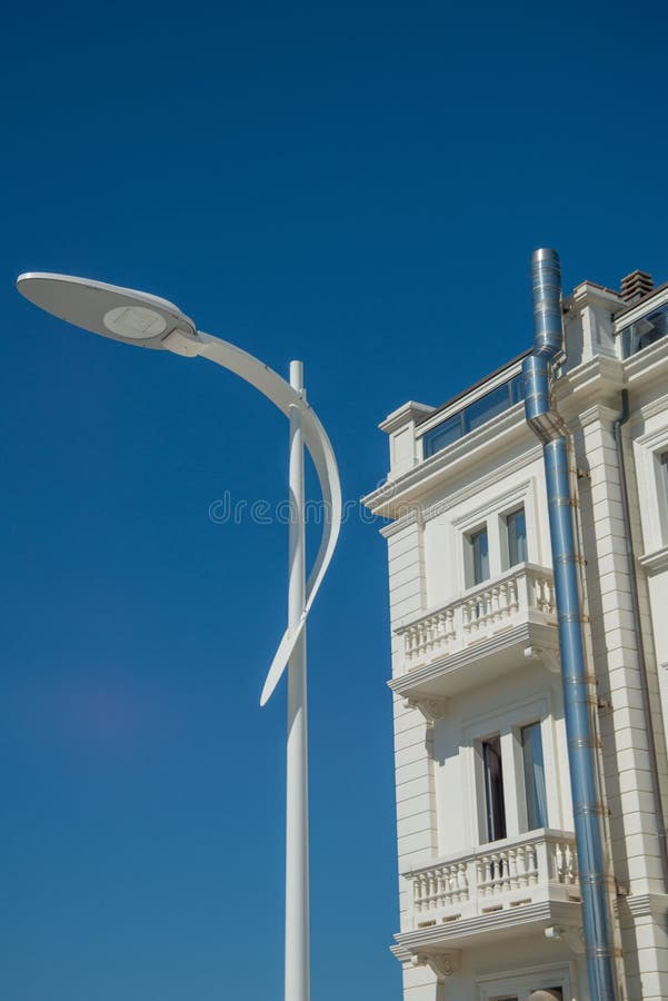 Road Pole for Public Lighting Stock Image - Image of curve, space ...