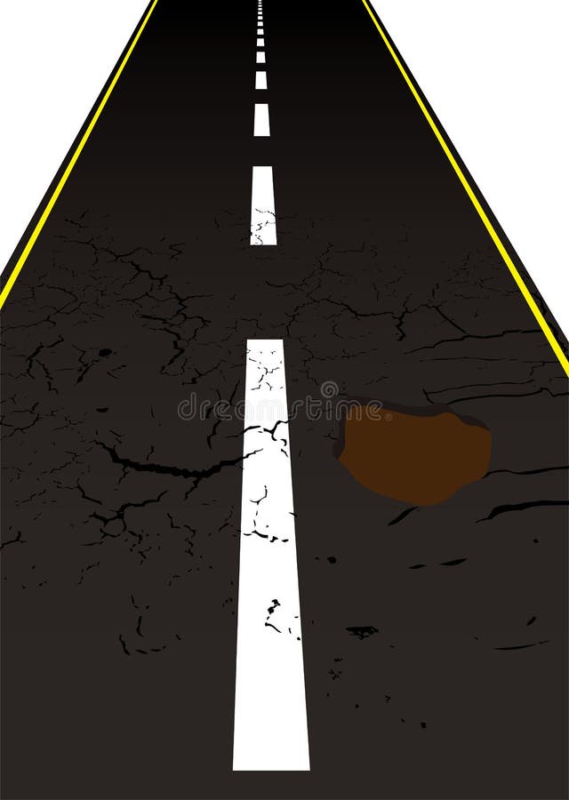Road pot hole stock vector. Illustration of water, road - 12872281