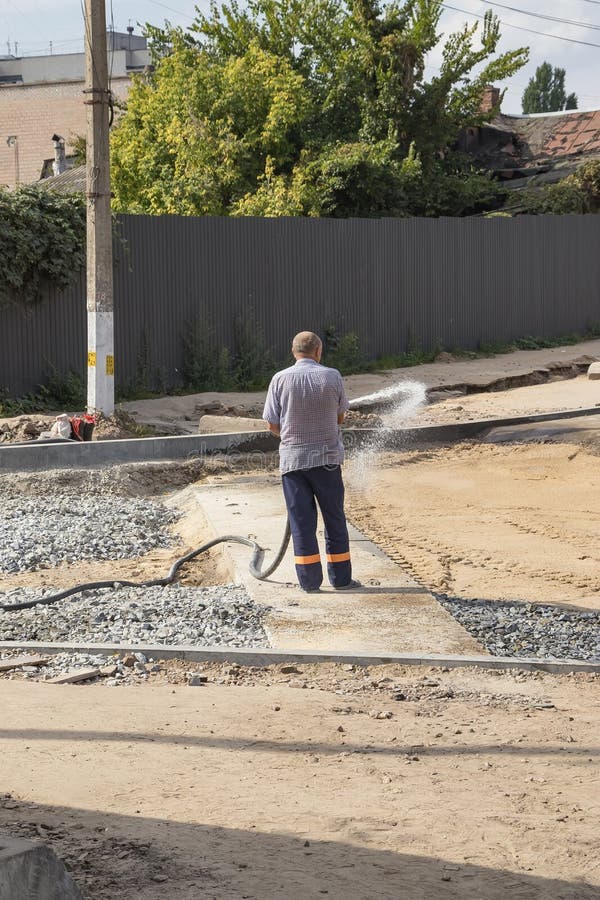 Road Preparation for Asphalt Laying Editorial Photography - Image of ...