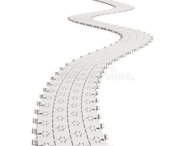 Road from puzzle stock illustration. Illustration of vertical - 12968704
