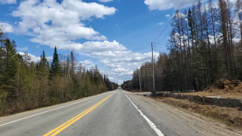 On the Road in Quebec, Canada Stock Photo - Image of road, season ...