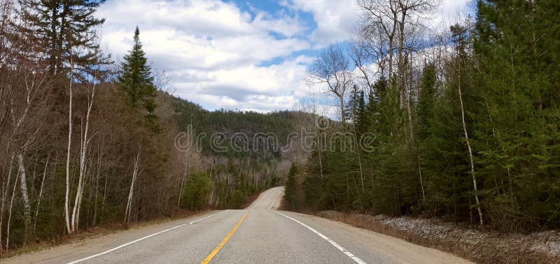 On the Road in Quebec, Canada Stock Photo - Image of season, tourism ...