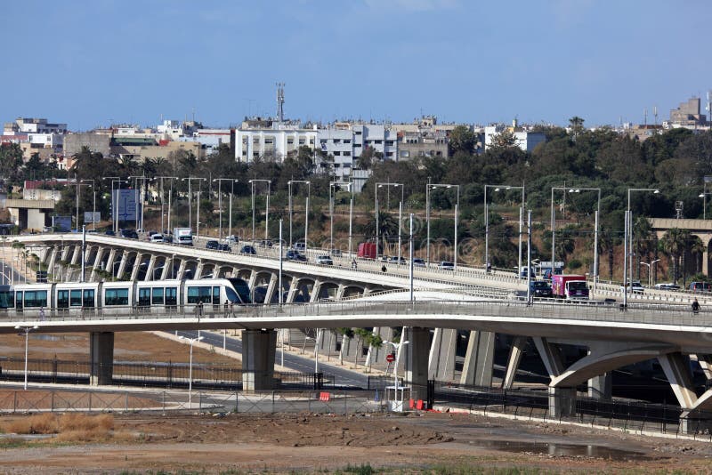 Bridge in Rabat, Morocco editorial photography. Image of transport ...