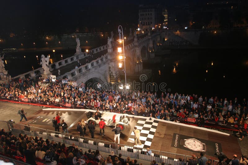 Road race start line night editorial stock photo. Image of outside ...