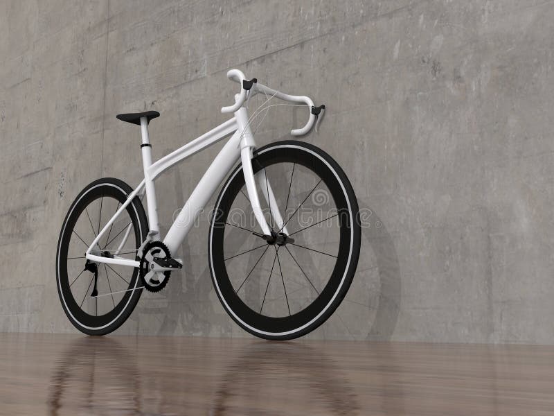 Speed Racing Bicycle Isolated on White Background Stock Illustration ...