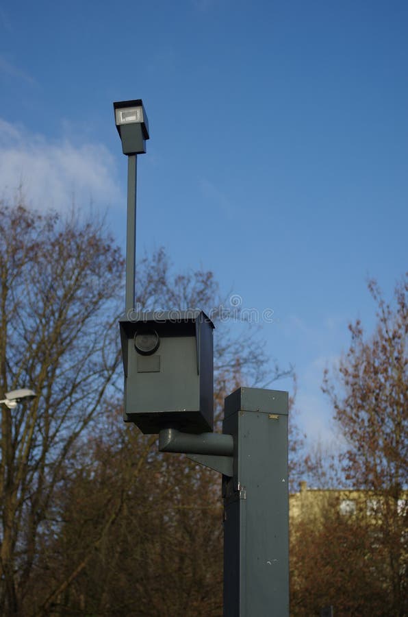 Auto Radar Automatic Speed Camera On The Roadside Control Camera On The ...