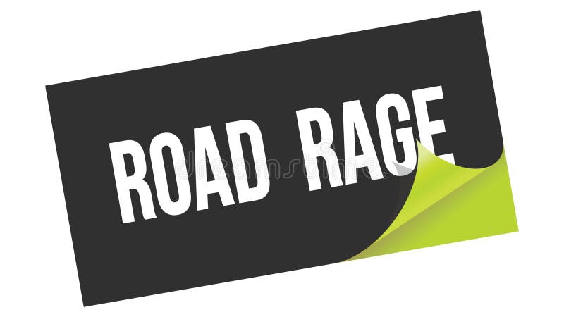 ROAD RAGE Text on Black Green Sticker Stamp Stock Illustration ...
