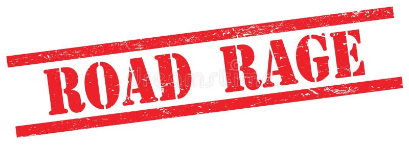 ROAD RAGE Text on Red Grungy Rectangle Stamp Stock Illustration ...