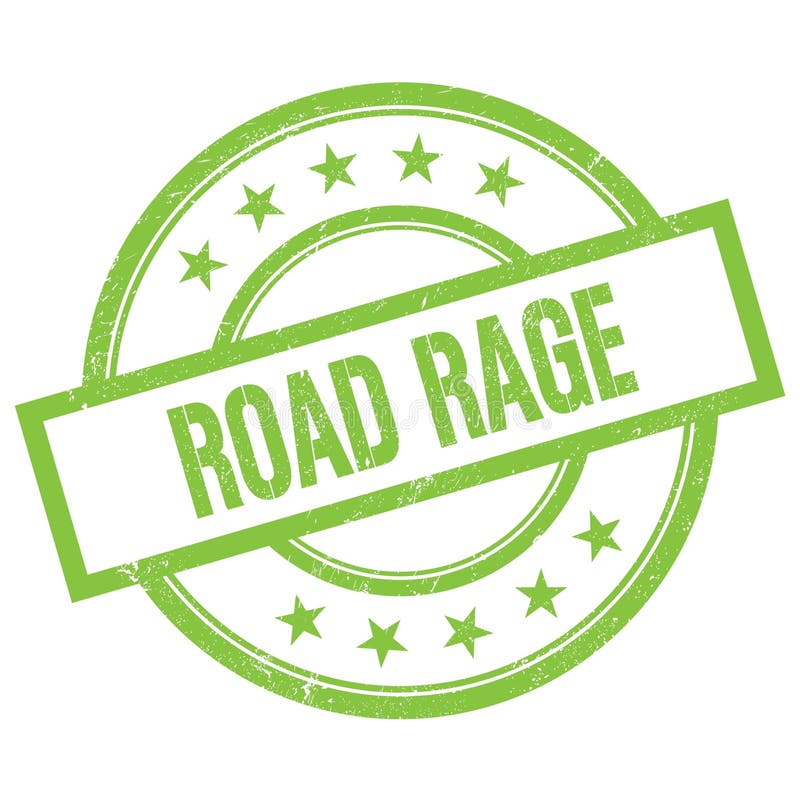ROAD RAGE Text Written on Green Vintage Stamp Stock Illustration ...