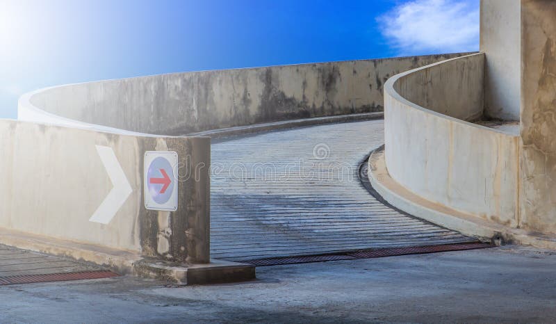 Road ramp garage stock photo. Image of construction, blue - 97088248