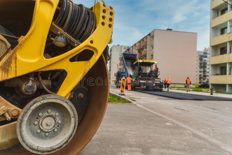 Road reconstruction. stock image. Image of infrastructure - 227695091