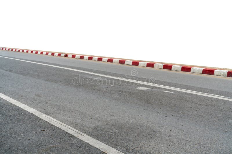 Road with Red and White Curb Stock Photo - Image of curb, city: 103590132