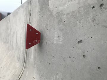 Road Reflector Objects Fixed on the Crash Barriers Made of Concrete and ...