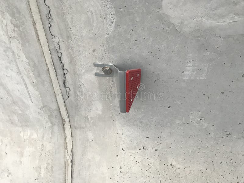 Road Reflector Objects Fixed on the Crash Barriers Made of Concrete and ...