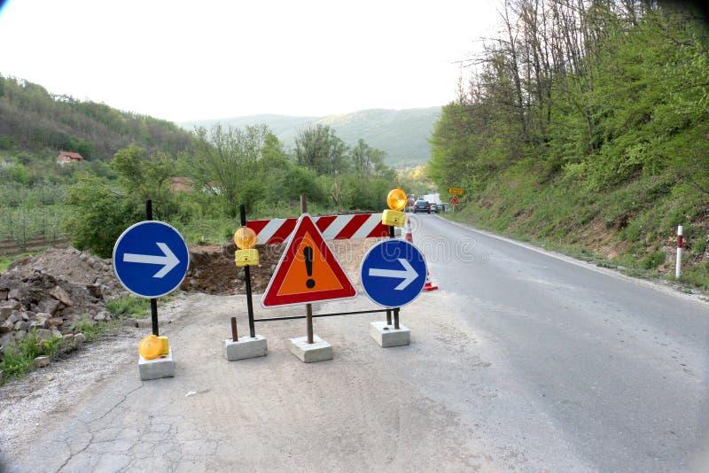 Road in repair stock photo. Image of maintenance, work - 71129258