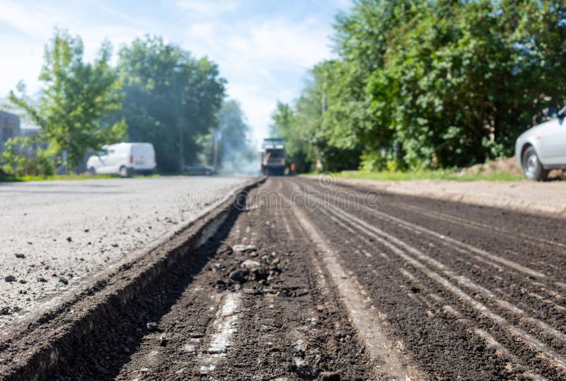 Road Repair. Replacing the Roadway Stock Image - Image of road ...
