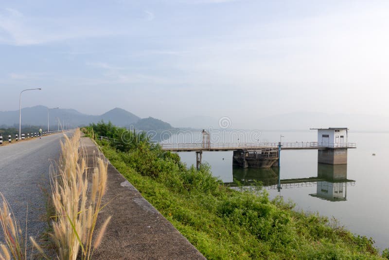 Old road in the reservoir stock photo. Image of road - 115651446