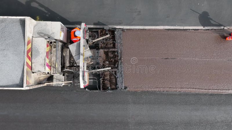 Road Resurfacing by Surface Dressing Process Stock Footage - Video of ...