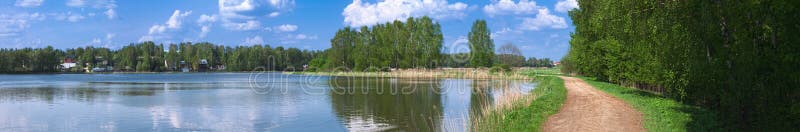 Beautiful Nature, Panoramic Scenery Stock Photo - Image of water, green ...