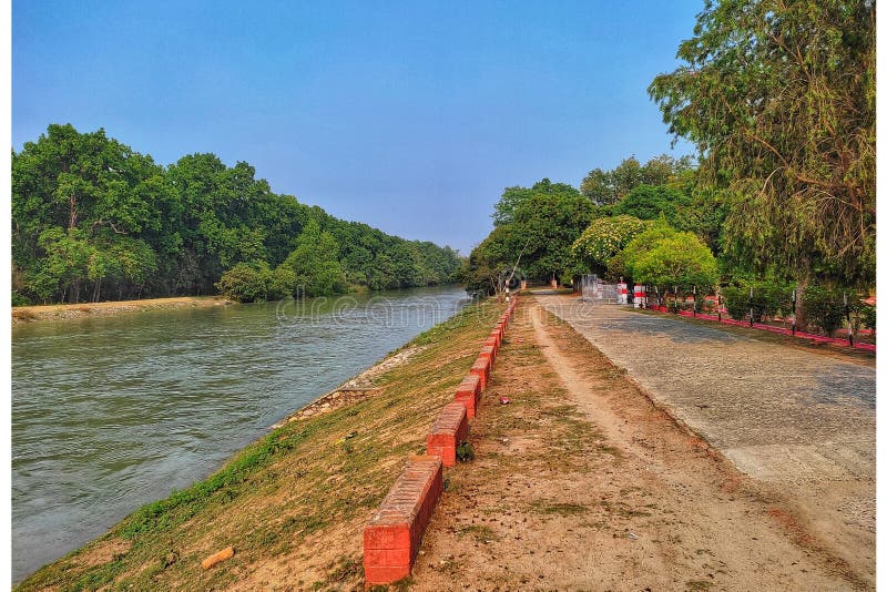 Road, River and Tree View in One Photo Stock Image - Image of river ...