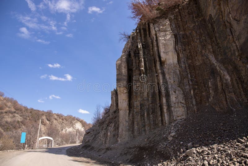 Road between Rocks in the Mountains Stock Photo - Image of spectacular ...
