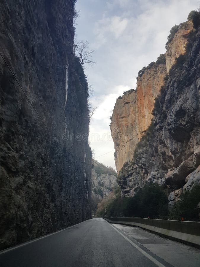 Road roks stock image. Image of rocks, road, pyrenees - 111780197