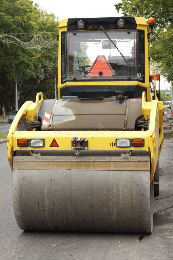 Road roller stock photo. Image of installations, structure - 21667256
