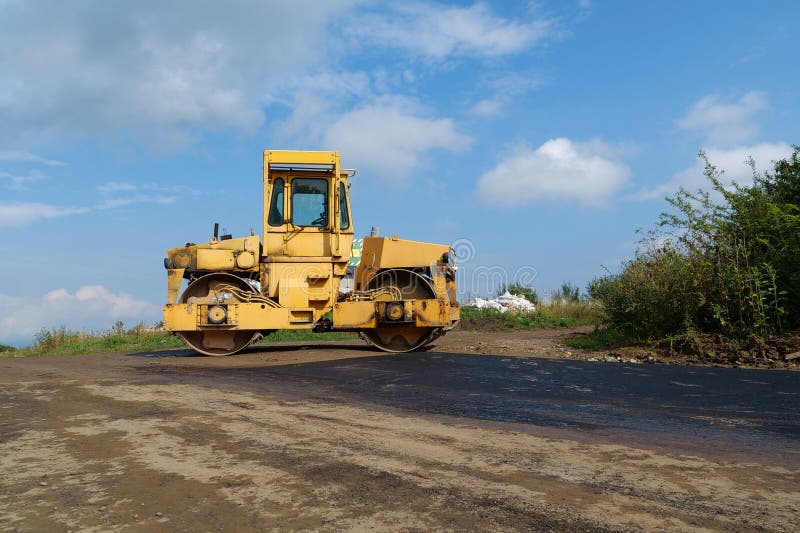 Road Roller - Compactor-type Engineering Vehicle Used To Compact ...