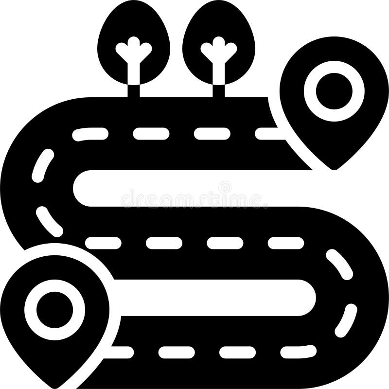 Road Route Icon, Location Map and Navigation Vector Stock Vector ...