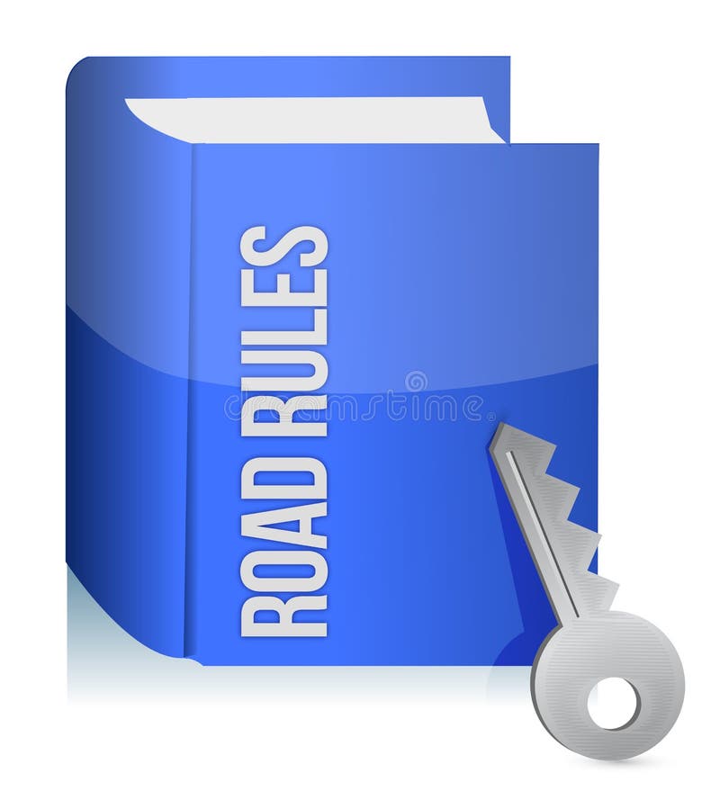 Road Rules Register with Car Keys Stock Illustration - Illustration of ...
