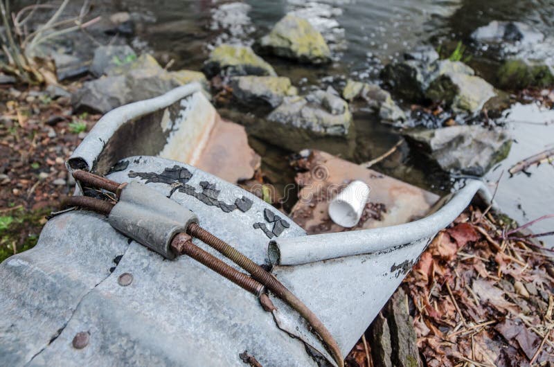 Road Run Off Water from Drain Stock Image - Image of industry, gutter ...