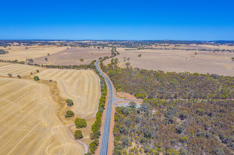 Road Running through Hinterland of Western Australia Stock Photo ...