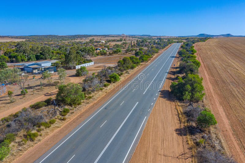 Road Running through Hinterland of Western Australia Stock Photo ...