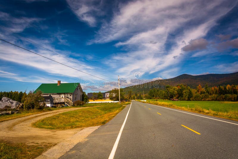 Road in Rural Jefferson, New Hampshire. Stock Photo - Image of ...