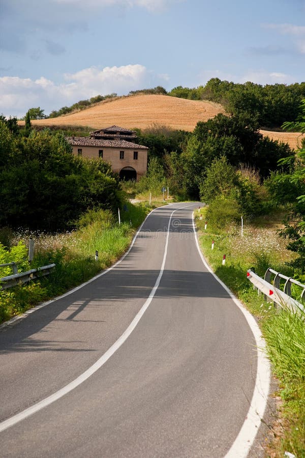 Road in rural landscape stock image. Image of horizon - 257597219