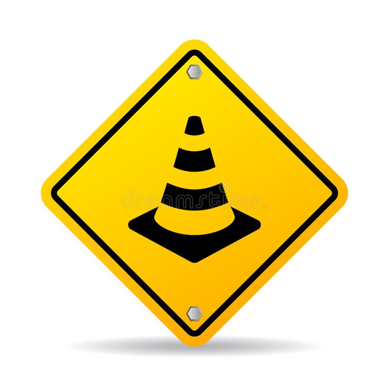 Road Safety Cone Vector Sign Stock Vector - Illustration of conical ...