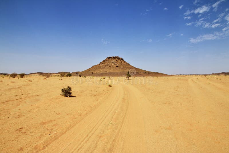 The Road in Sahara Desert, Sudan Stock Photo - Image of meroe, north ...