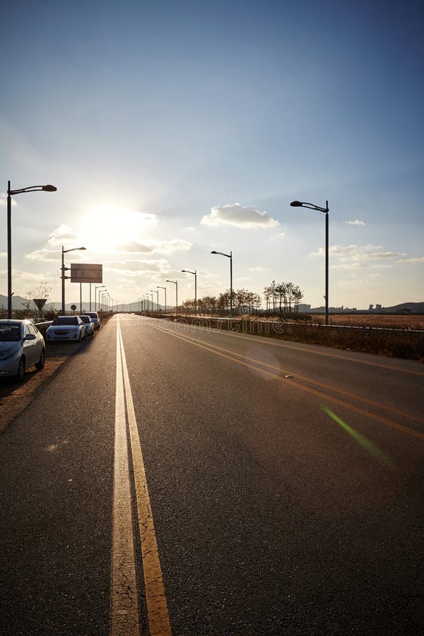 Road editorial stock photo. Image of incheon, backlight - 244653563