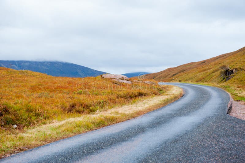 Road in Scotland highland stock photo. Image of green - 241145008
