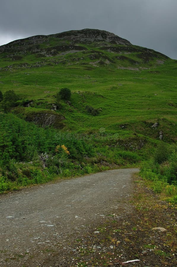 Road into the Scottish Highlands in St. Fillans Stock Photo - Image of ...